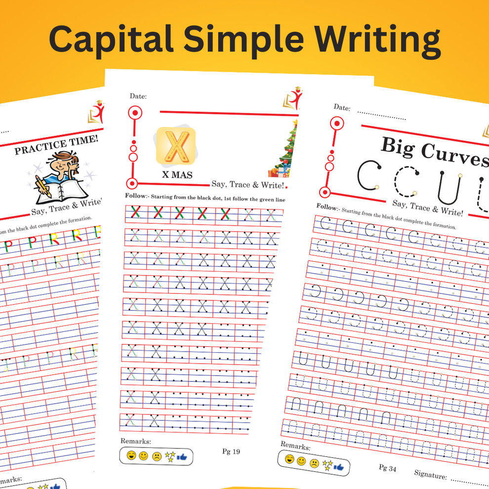 Simple Capital Letters - A B C (Beautiful Handwriting Sceret) - By Ric ...